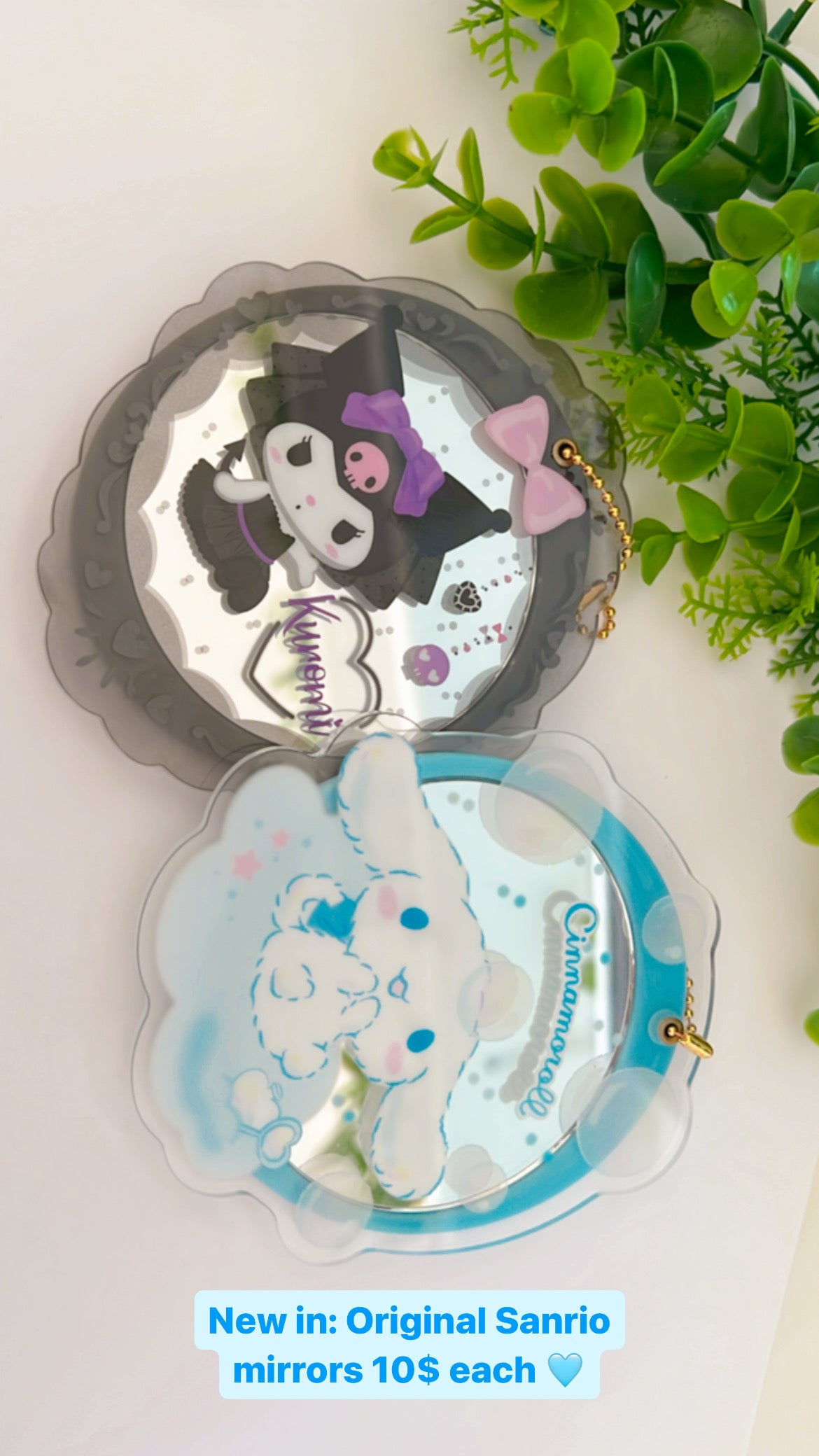 Official Sanrio Kuromi and Cinnamoroll Keychain Mirrors – Tsukimi.co