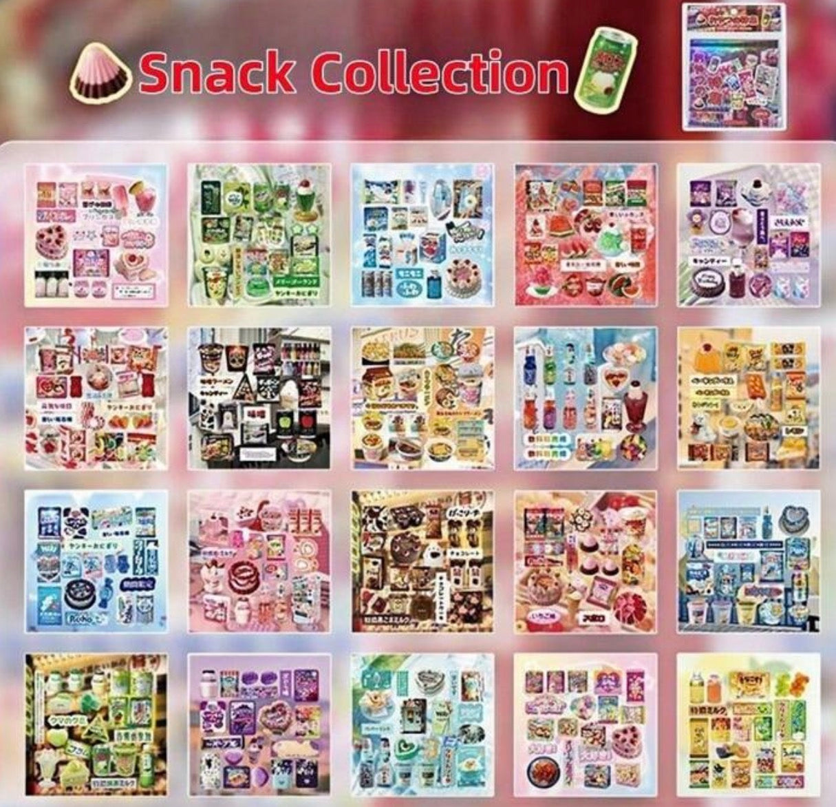 Japanese y2k retro Food Cuisine Themed Collage Sticker Cutout Book 20 ...