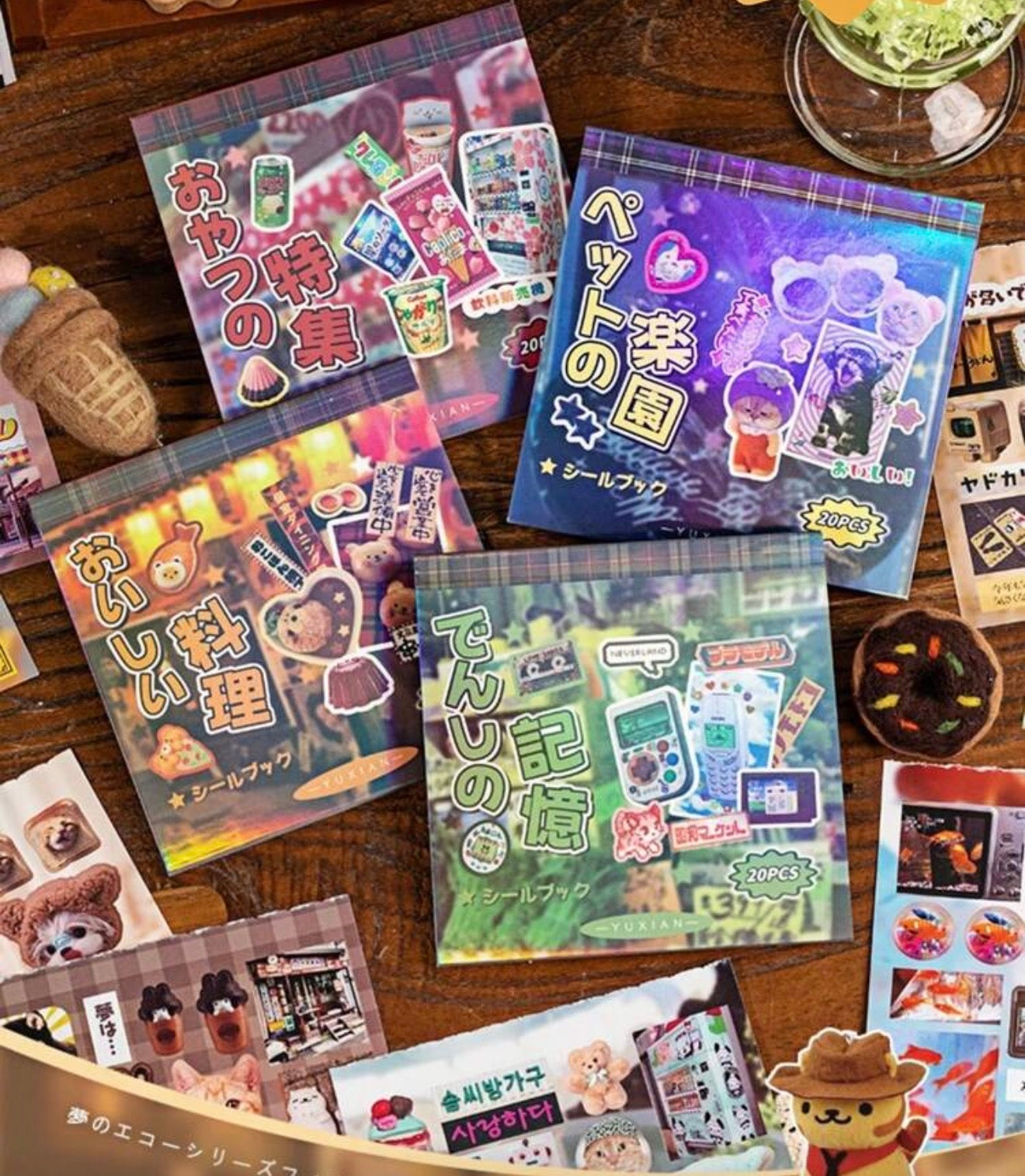 Japanese y2k retro Food Cuisine Themed Collage Sticker Cutout Book 20 ...